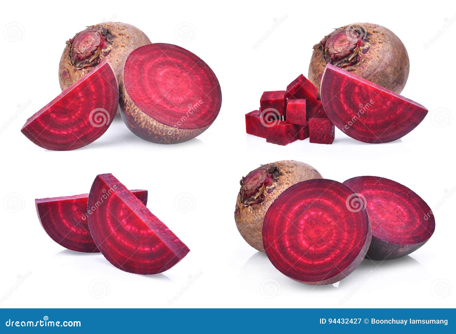 Set of Slice Fresh Beetroot Isolated on White Stock Image - Image of ...