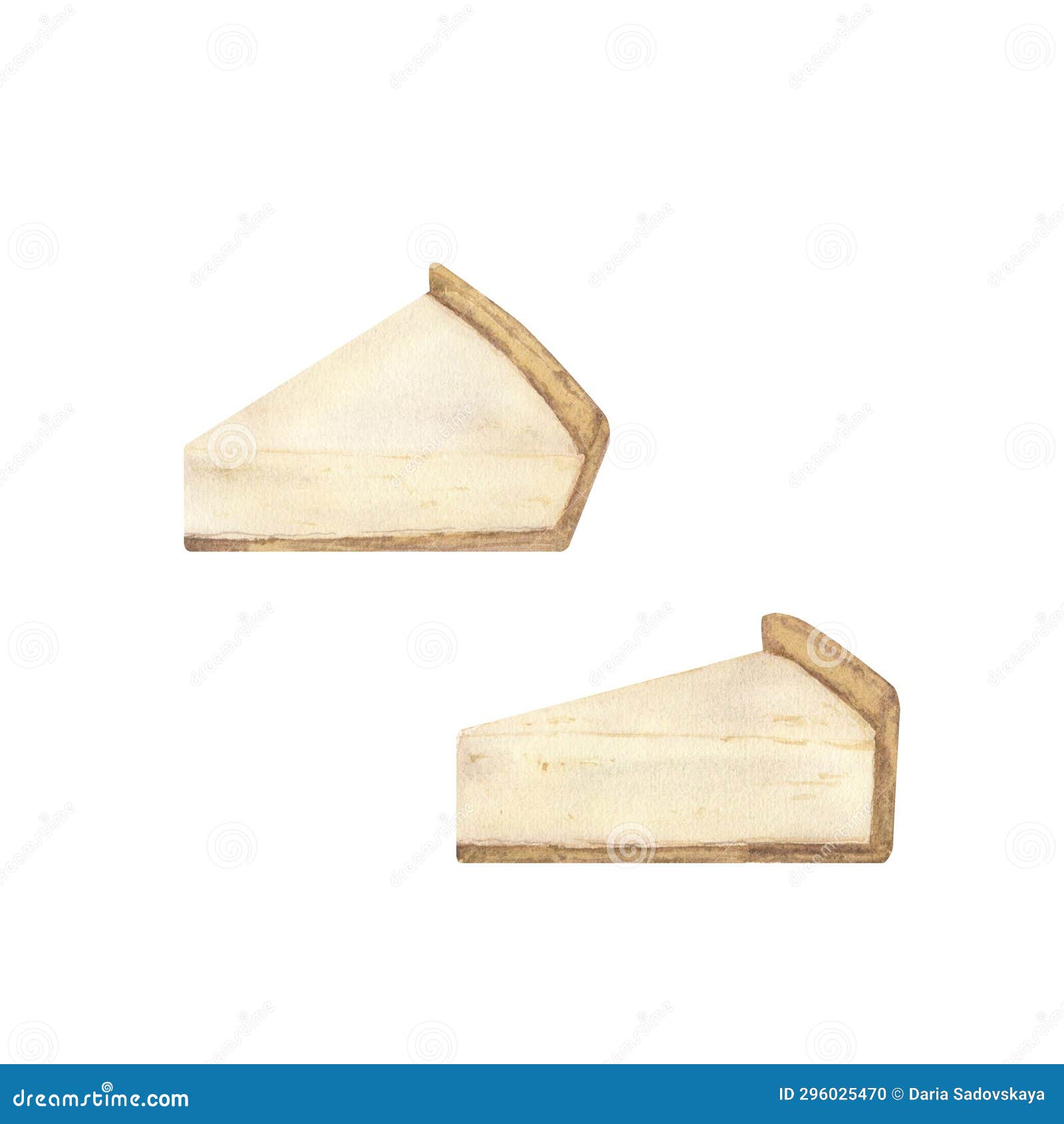 A Set of Slices of Different Angles of Cheesecake Cheese Pie ...