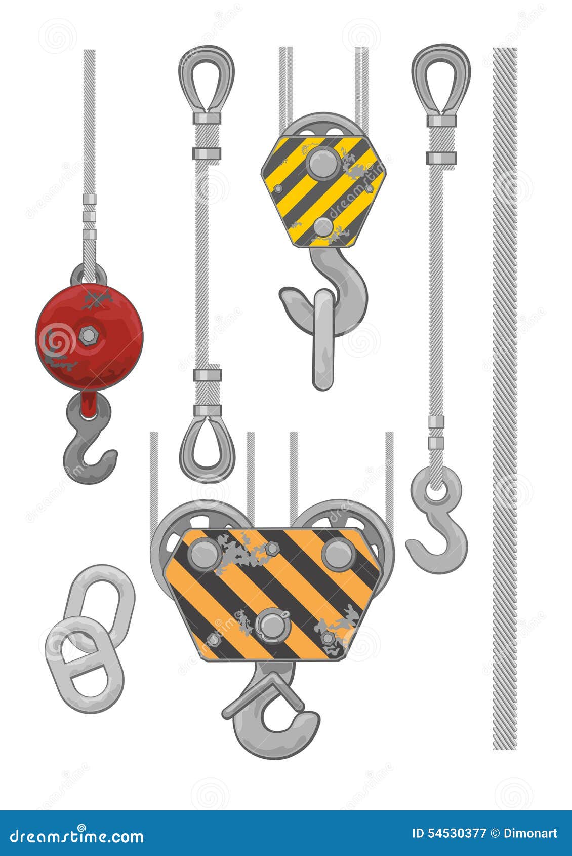 Set of slings stock vector. Illustration of slings, crane - 54530377