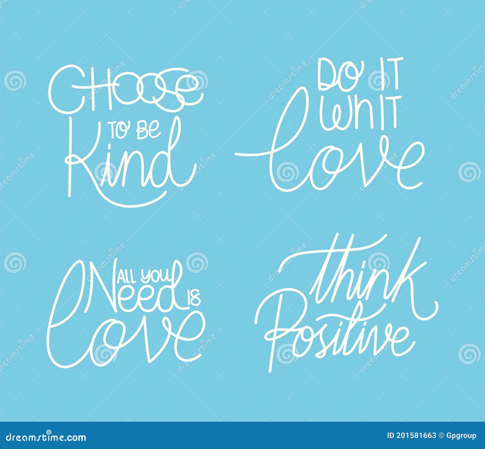 Set of Slogans on Blue Background Stock Vector - Illustration of modern ...