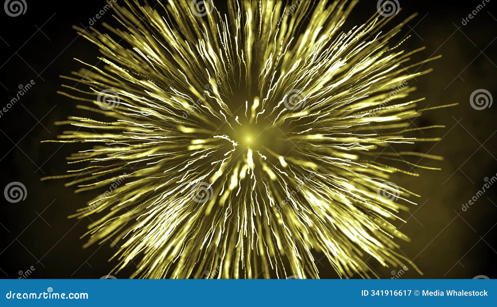 A Set of Slow Motion Fireworks on Black Background. Motion. Colorful ...