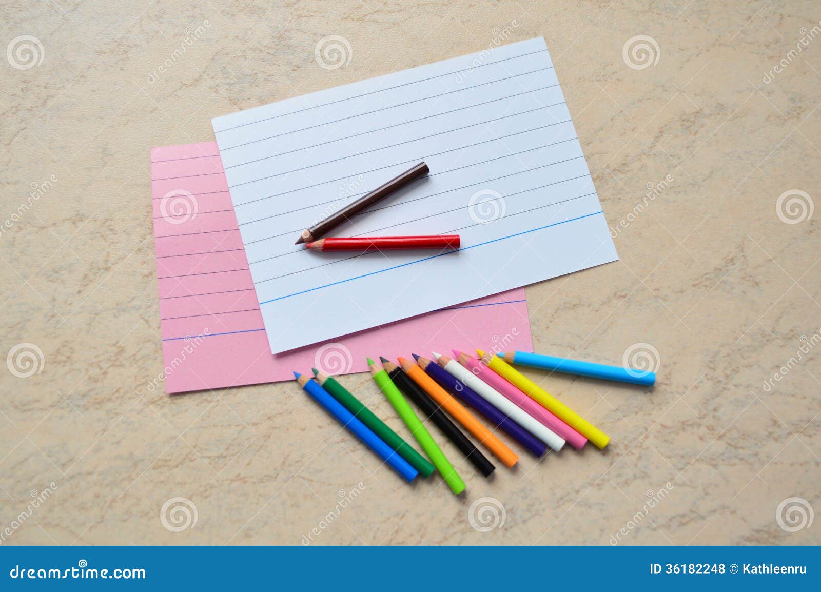 A Set of Small Colored Pencils Stock Photo - Image of rainbow, pink ...