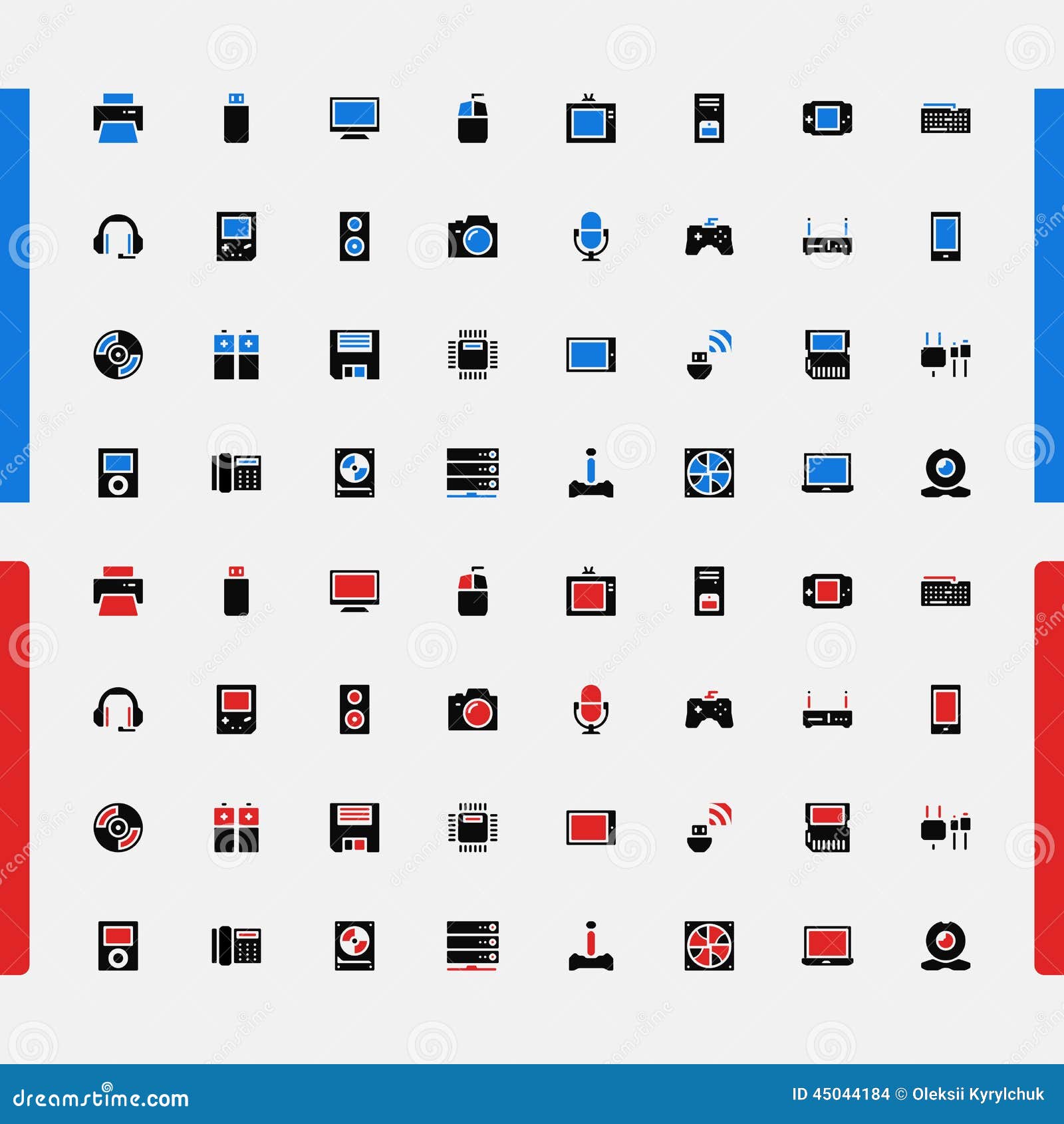 Set of Small Icons. Household Appliances. Consumer Electronics. Vector ...