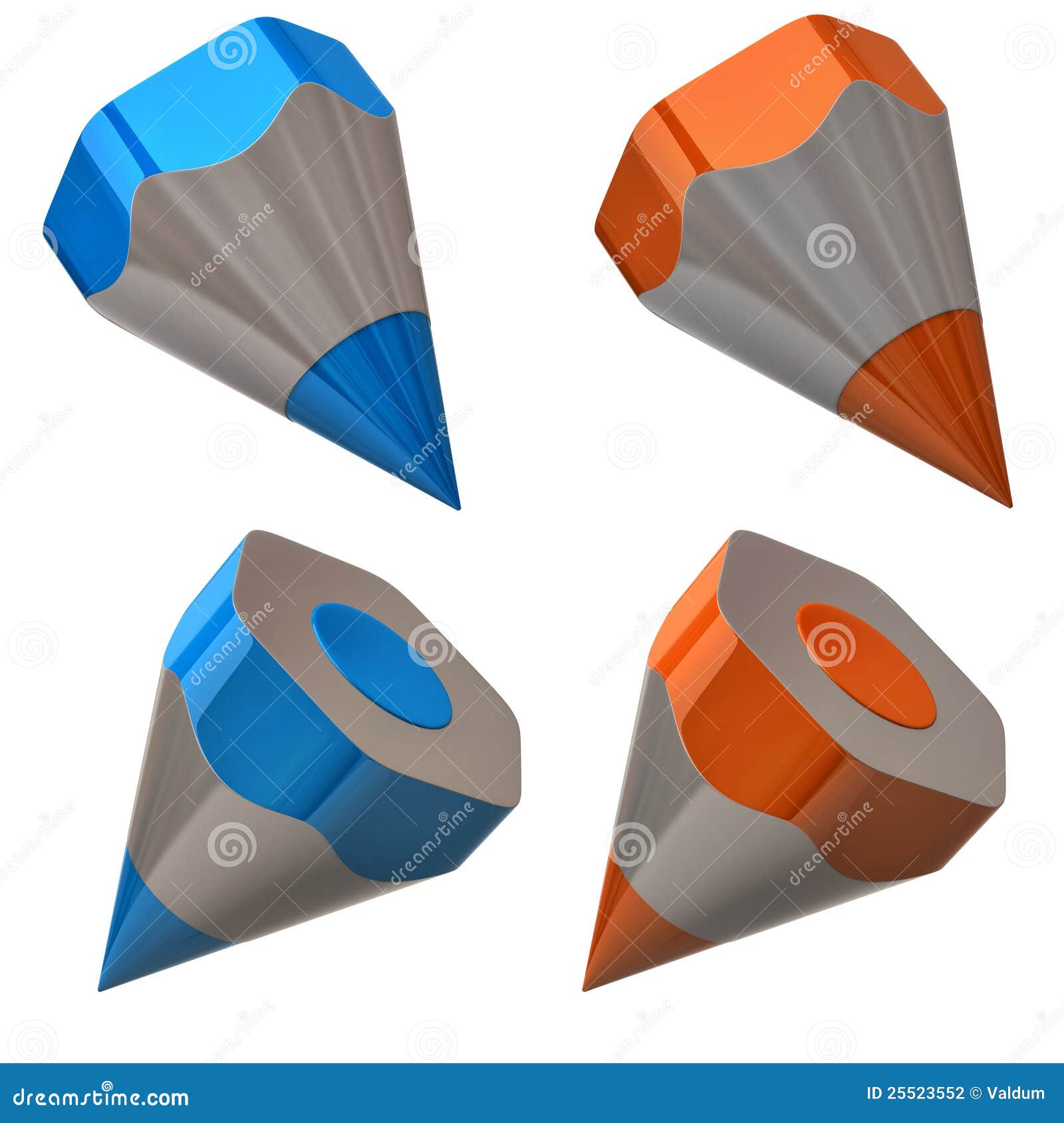 Set of small pencils stock illustration. Illustration of blue - 25523552