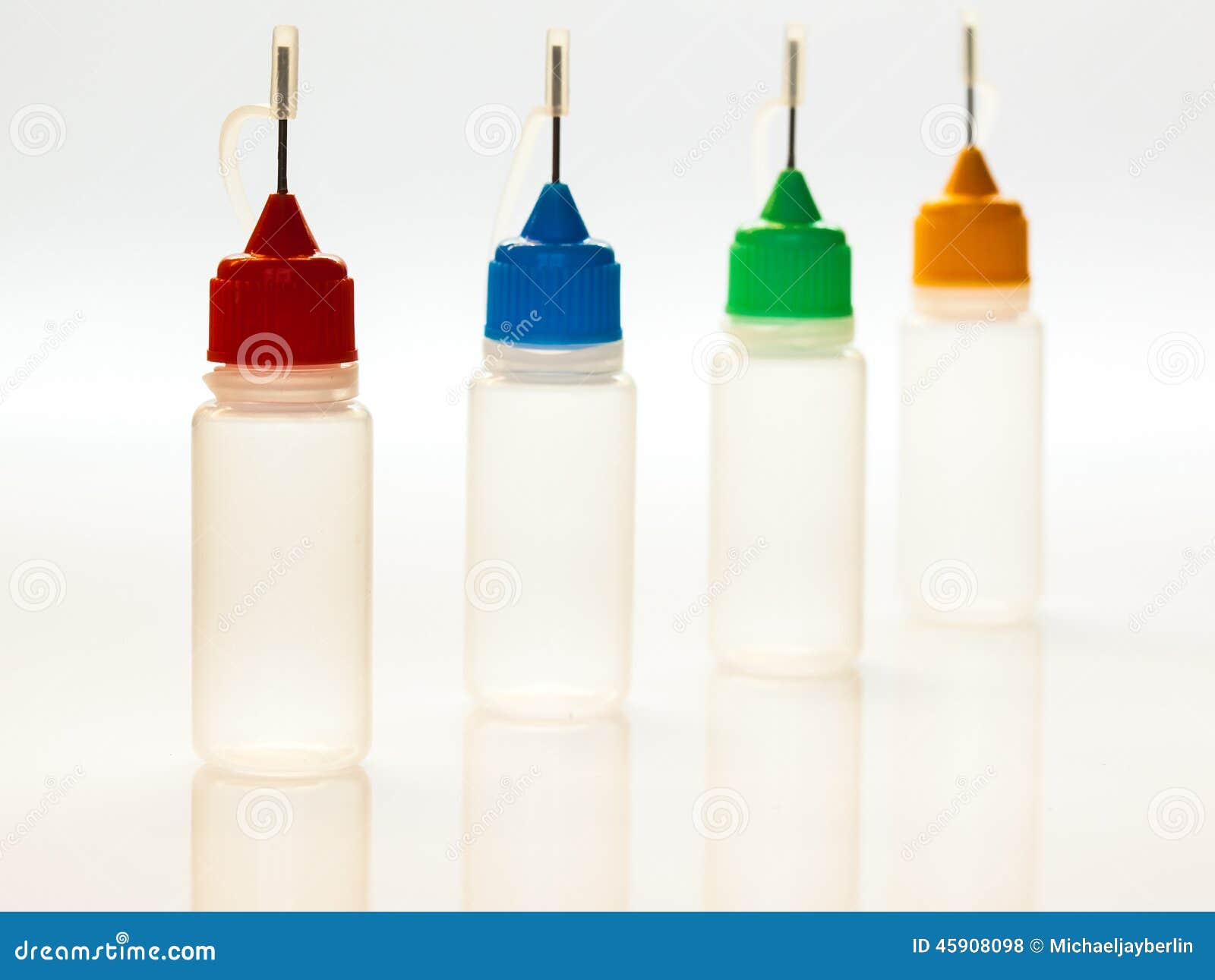 Set of Small Plastic Sample Bottles for Liquids Stock Photo - Image of ...