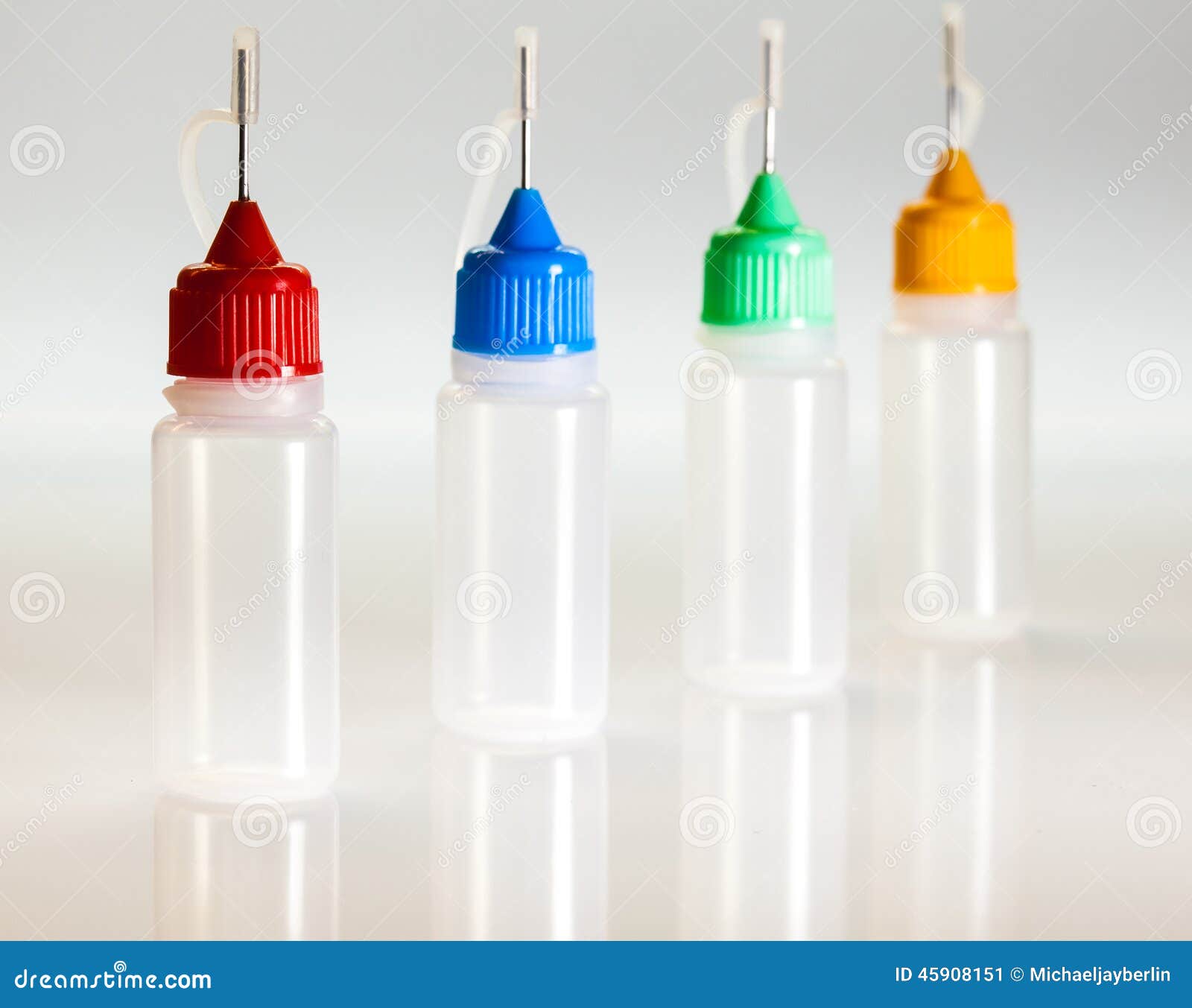 Set of Small Plastic Sample Bottles for Liquids Stock Image - Image of ...