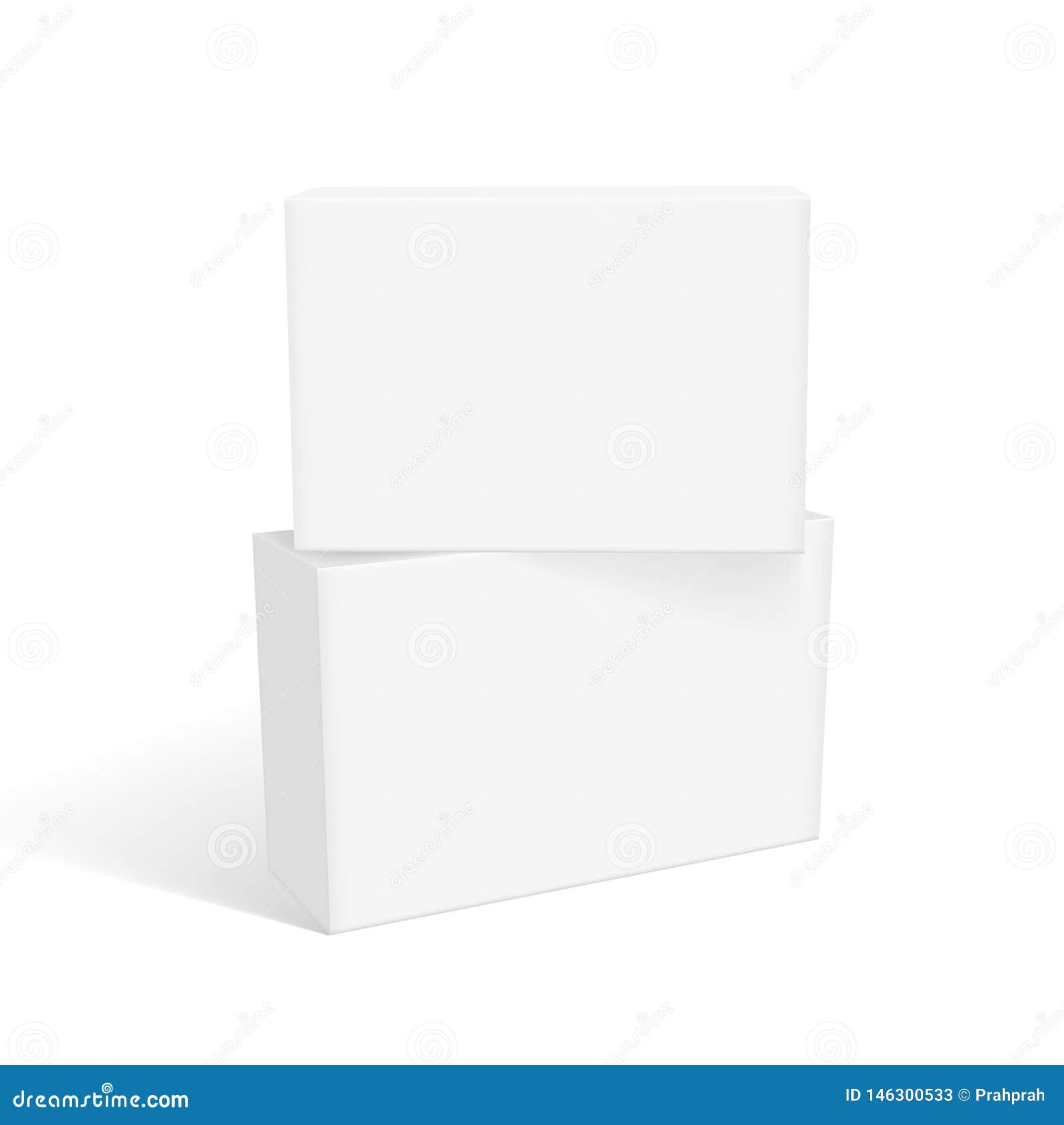 Set of Small White Cardboard Boxes with Shadows Stock Illustration ...