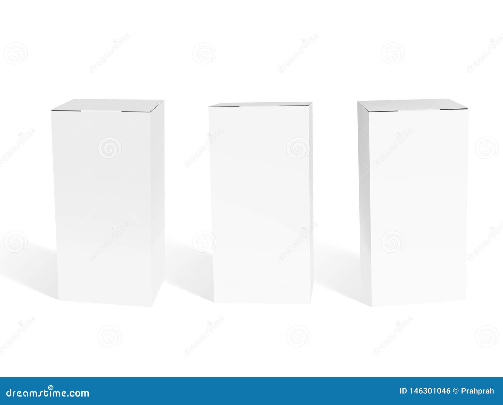 Set of Small White Clear Cardboard Boxes for Branding Stock ...