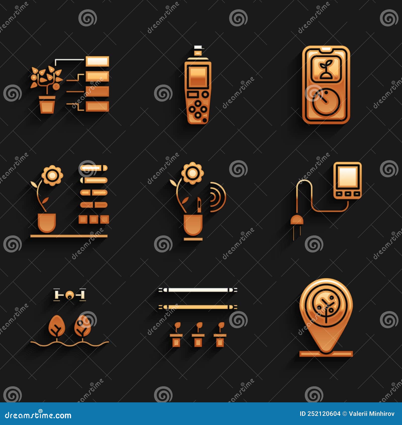 Set Location And Tree, Temperature Humidity Sensor, Trees And Smart ...