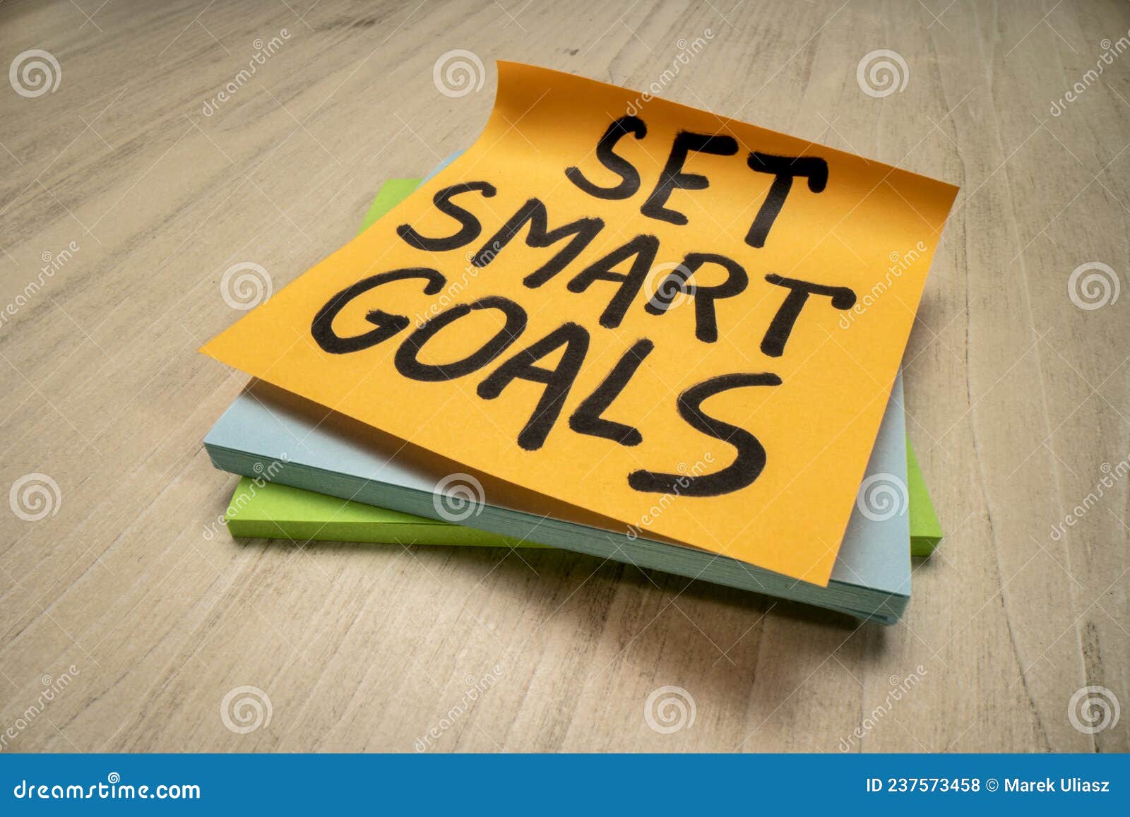 Set Smart Goals Inspirational Reminder Stock Photo - Image of reminder ...