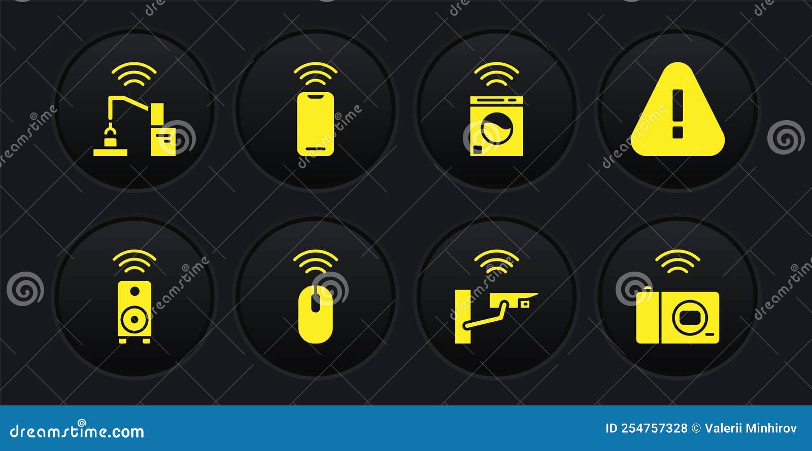 Set Smart Stereo Speaker, Exclamation Mark in Triangle, Wireless Mouse ...