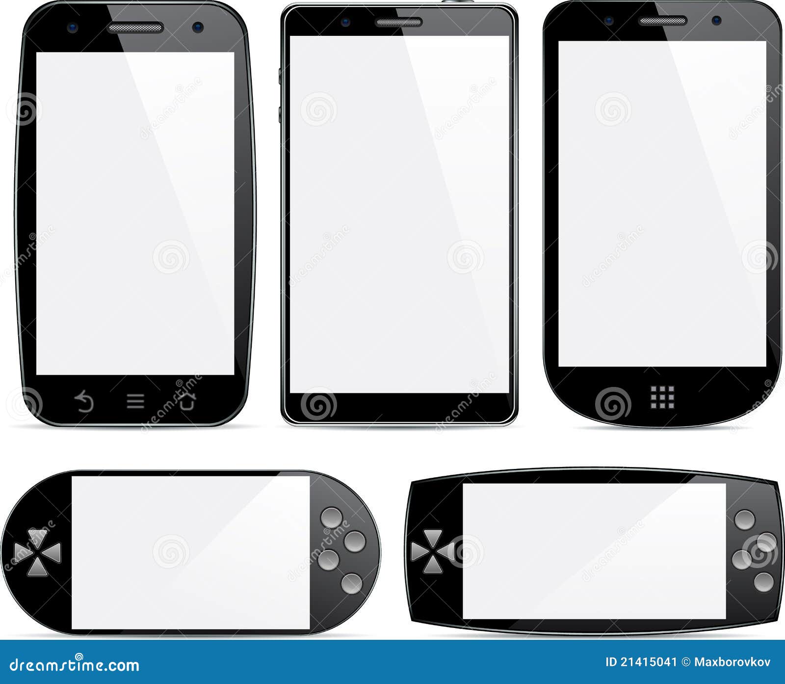 Set of Smartphone Concepts. Stock Vector - Illustration of mobile ...