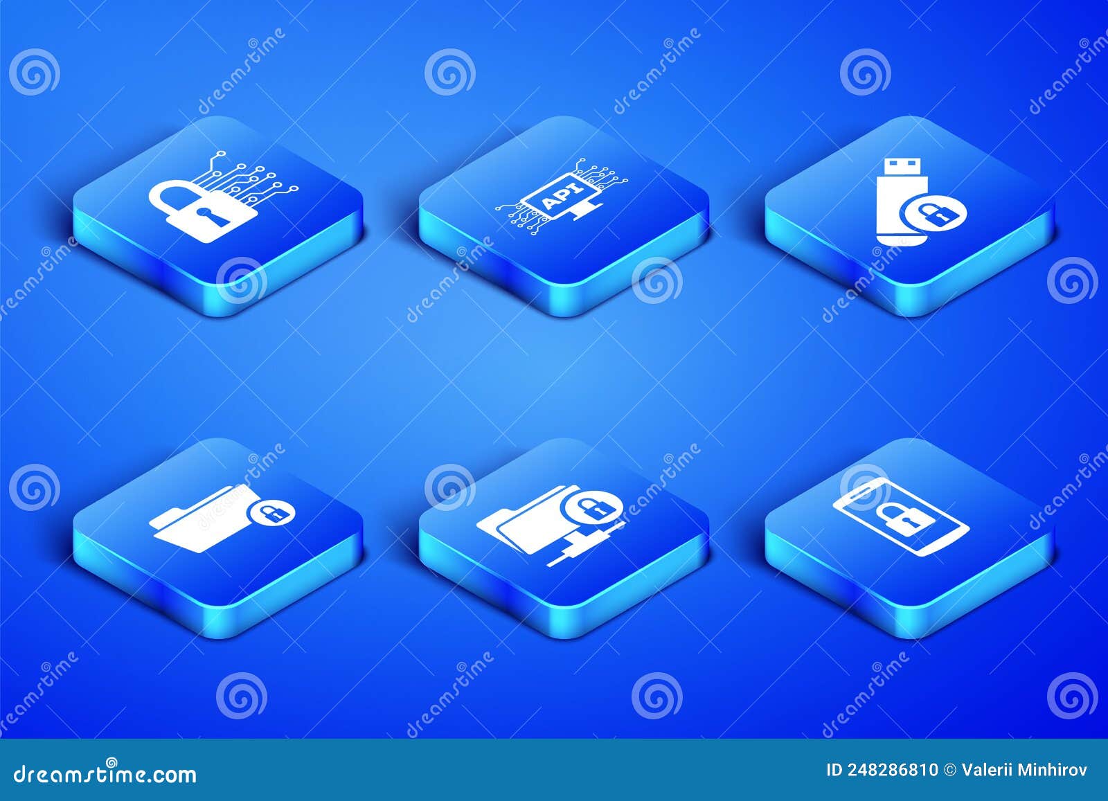 Set Smartphone with Lock, Cyber Security, FTP Folder and, Folder, Computer Api Interface and USB ...