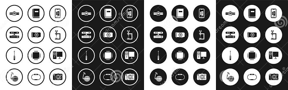 Set Smartphone, Mobile Phone, Video Graphic Card, Motion Sensor ... Set Smartphone, Mobile Phone, Video Graphic Card, Motion Sensor ...