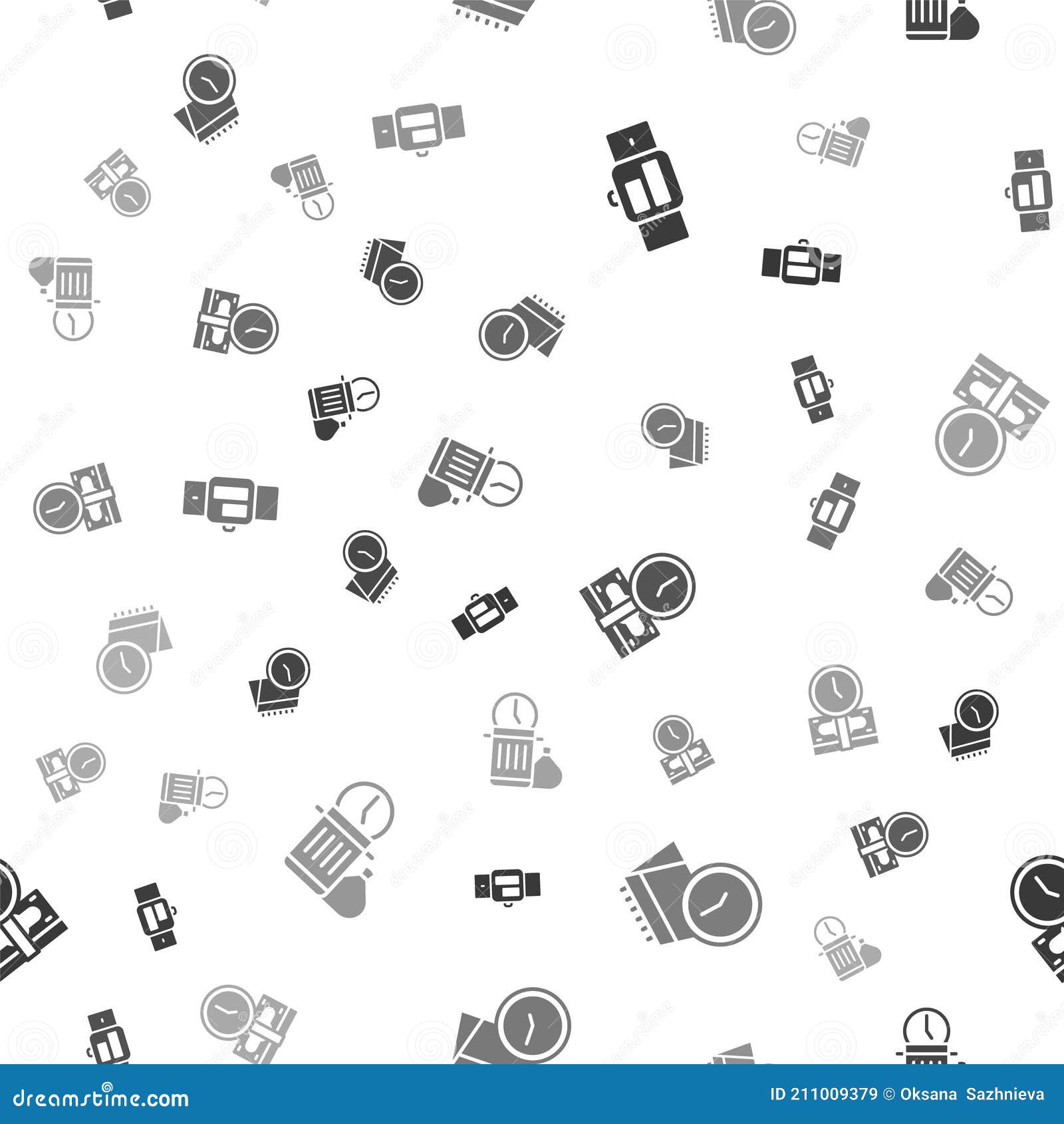 Set Smartwatch, Calendar and Clock, Time is Money and Waste of Time on ...