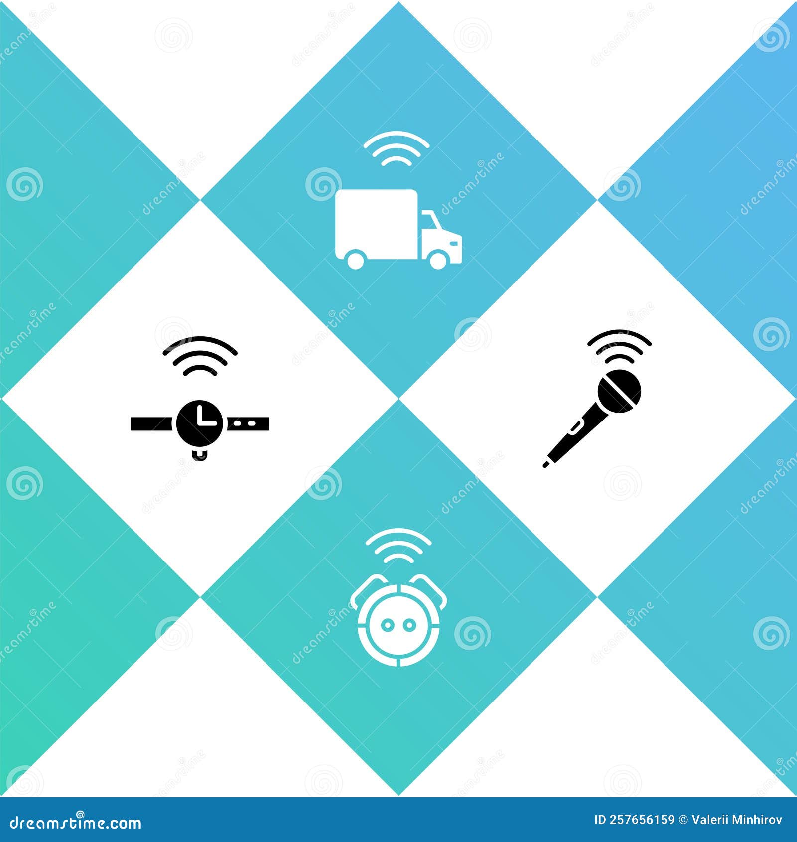 Set Smartwatch, Robot, Glasses, Motherboard, DNA Symbol, Factory ...