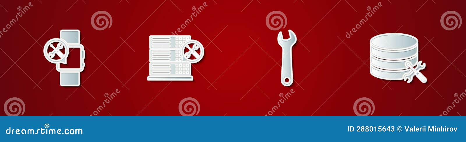 Set Smartwatch Service, Database Server, Wrench and Icon. Vector Stock ... Set Smartwatch Service, Database Server, Wrench and Icon. Vector Stock ...