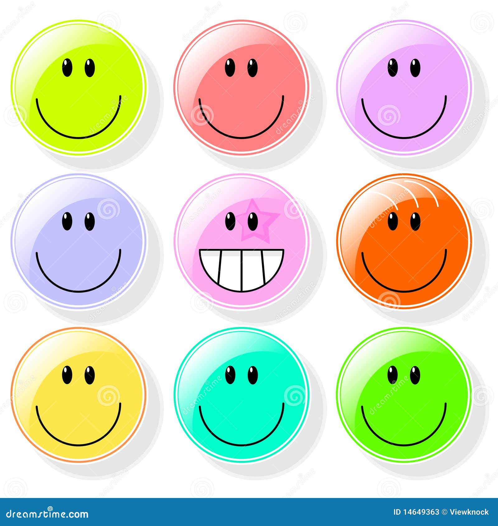 Set of smile buttons stock illustration. Illustration of painting ...