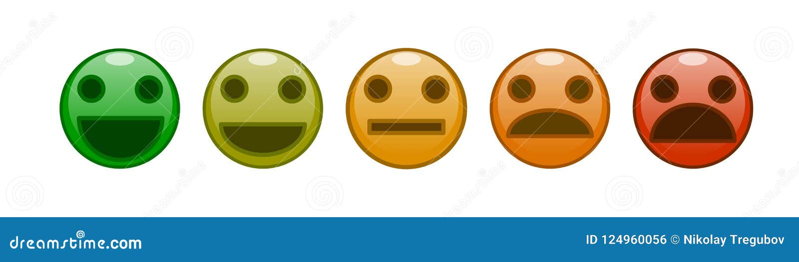 A Set of Smiles Satisfaction Rating Vector Stock Vector - Illustration ...