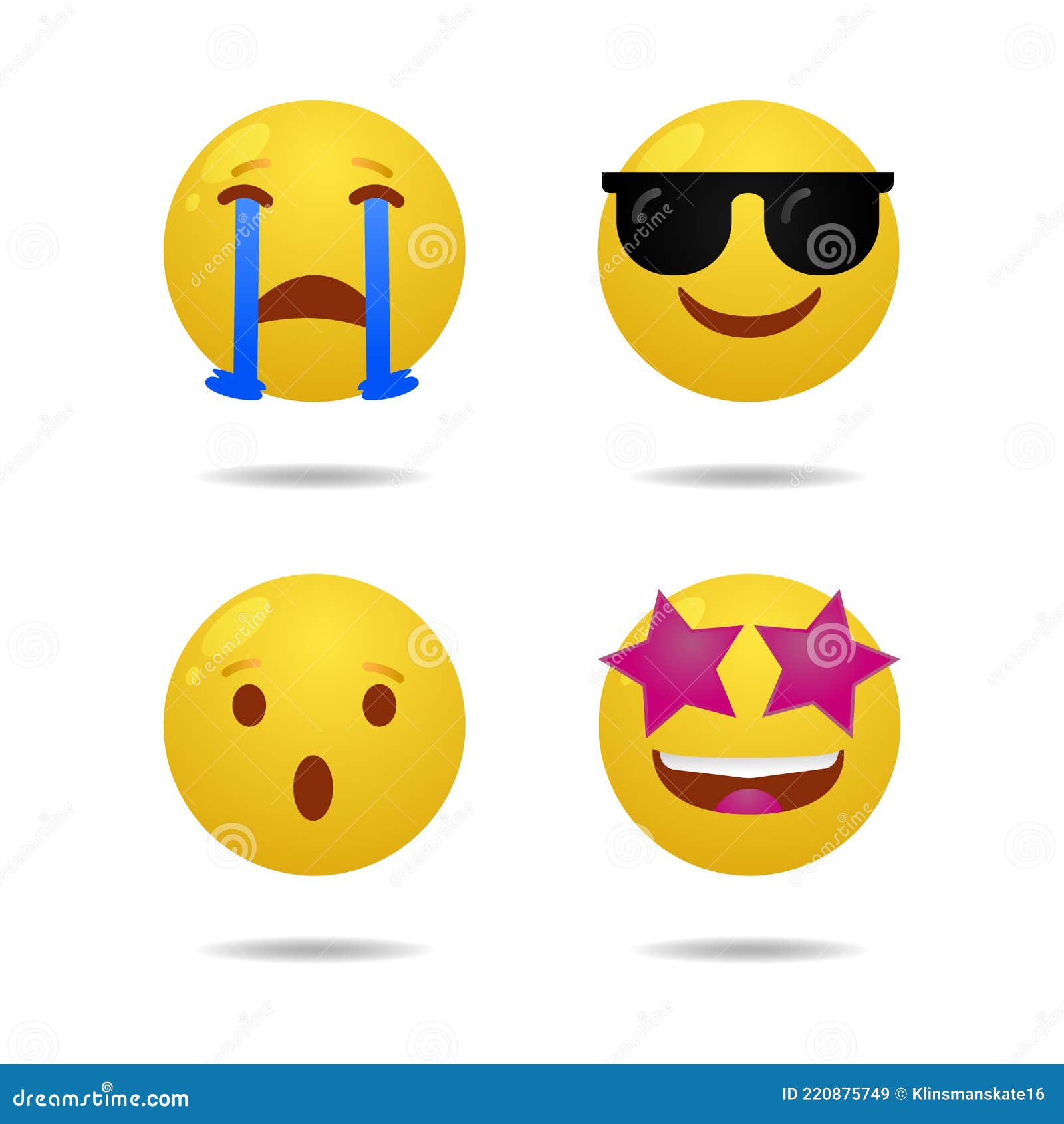 Set of Smiley or Emoticon Vector Design Vol 04 Stock Illustration ...