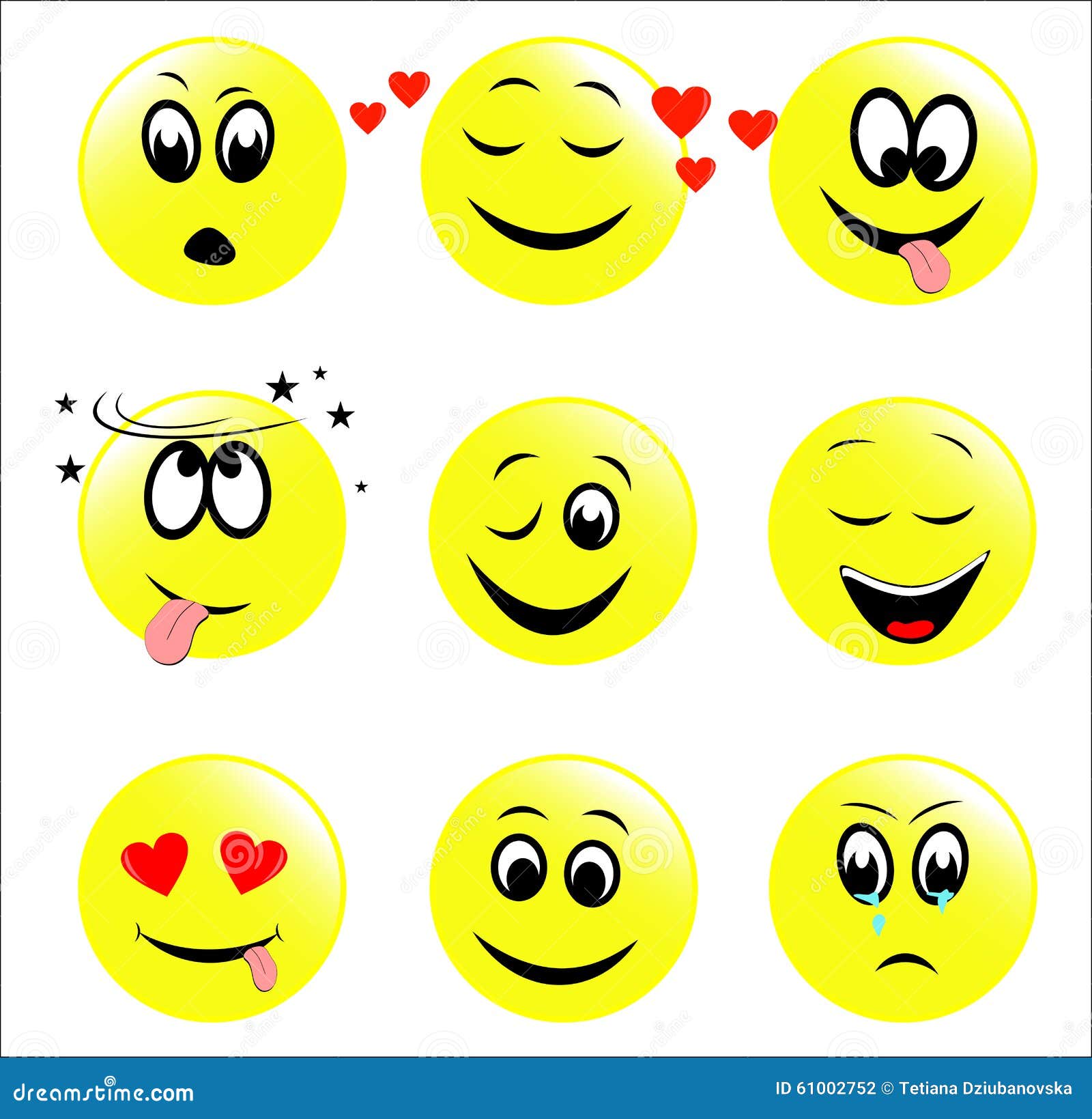 3 Smileys Expressing Different Emotions Royalty-Free Stock Photography ...