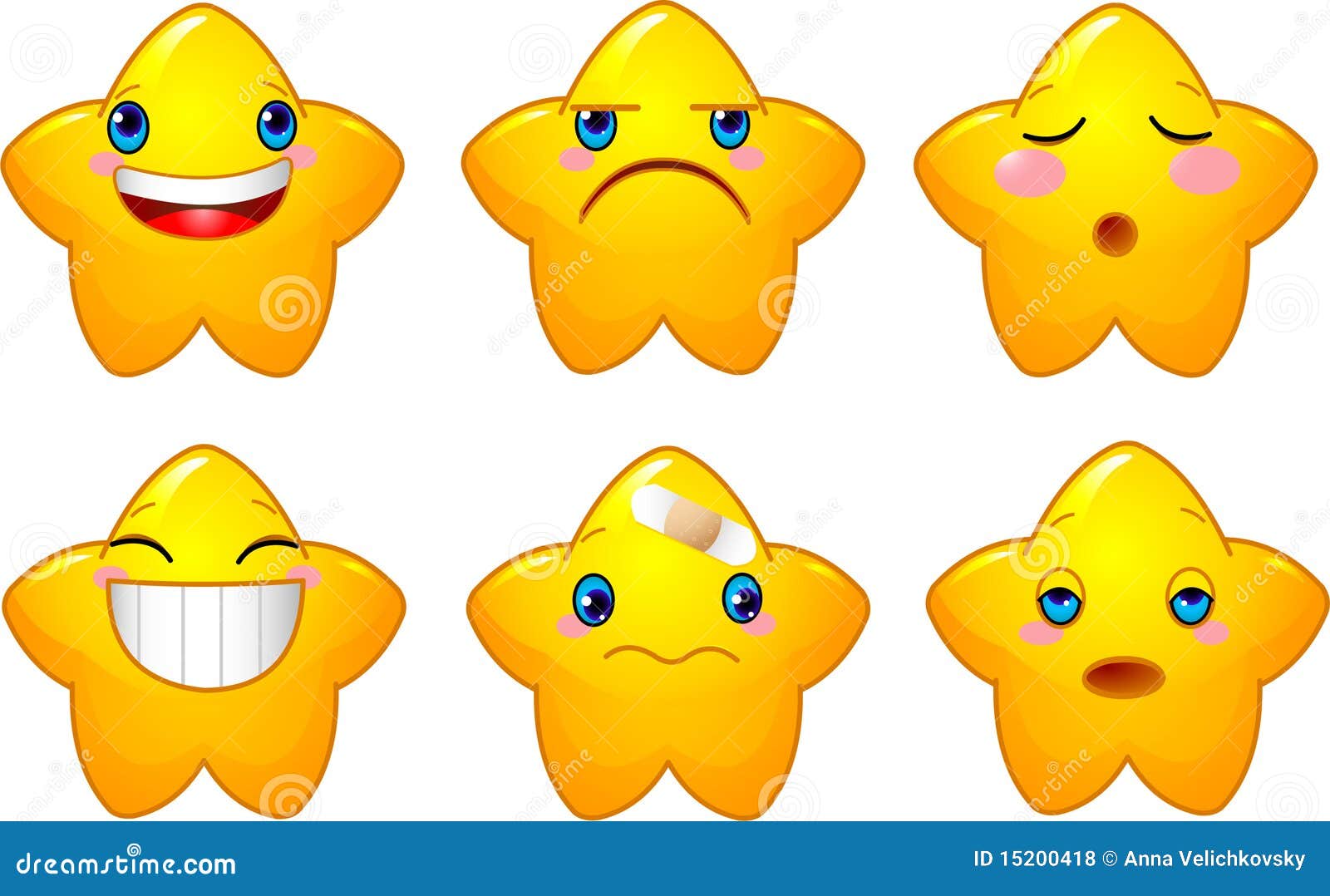 Set of smileys stars stock vector. Illustration of mime - 15200418