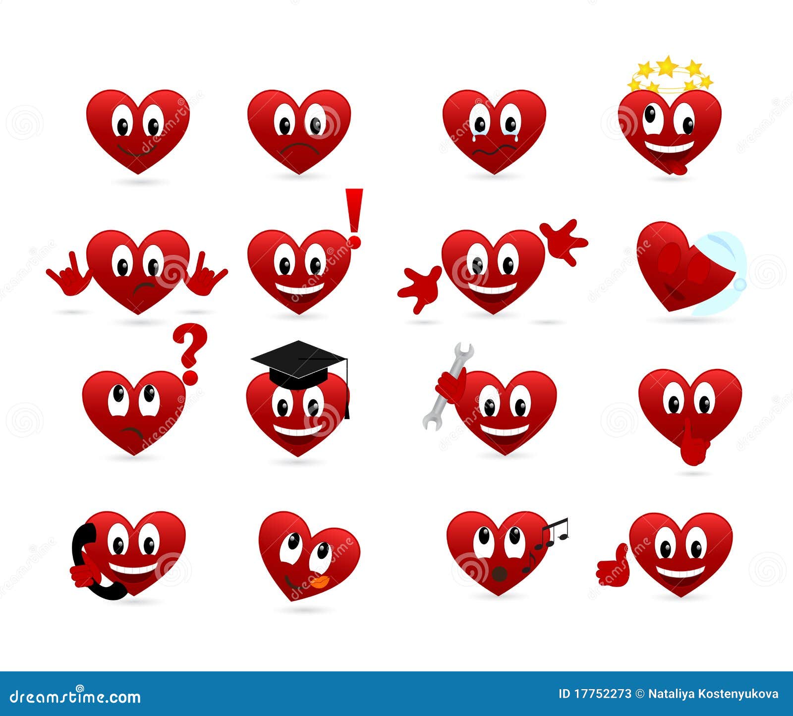 Set of smilies stock vector. Illustration of greeting - 17752273