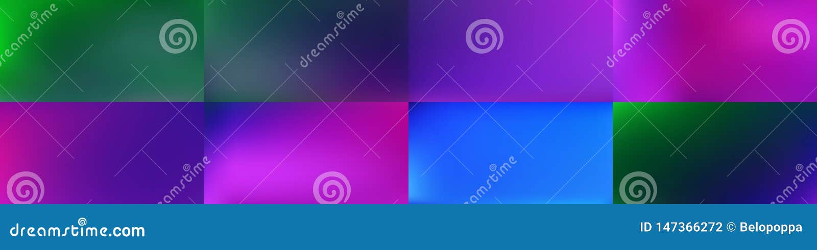 Set of Smooth Abstract Colorful Mesh Backgrounds Vector Design Stock ...