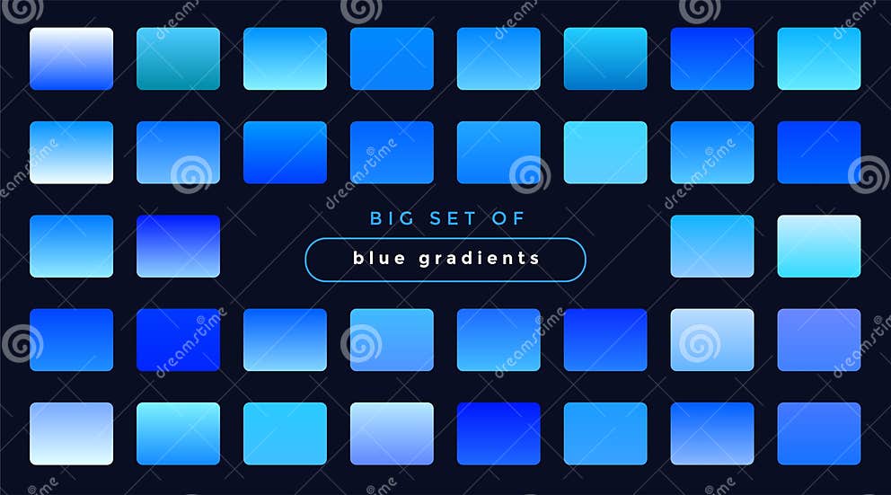 Set of Smooth Blue Gradients Stock Vector - Illustration of business ...