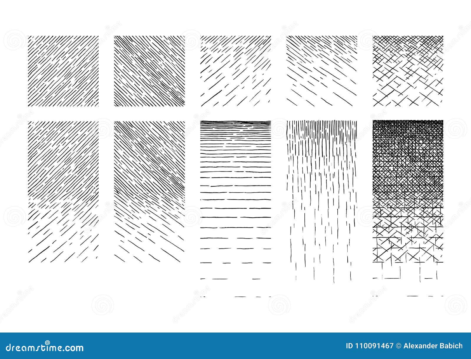 Set of Hatching Gradient Texture Stock Vector - Illustration of canvas ...
