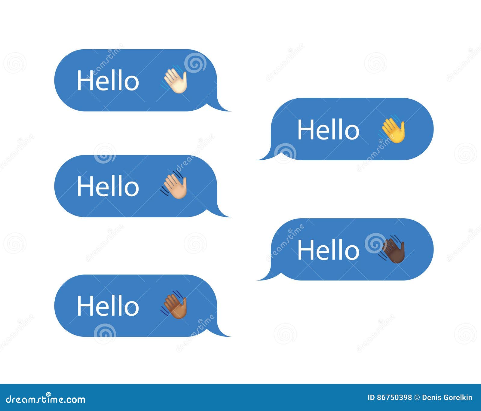 Set of SMS Bubbles Messages Stock Vector - Illustration of smile ...