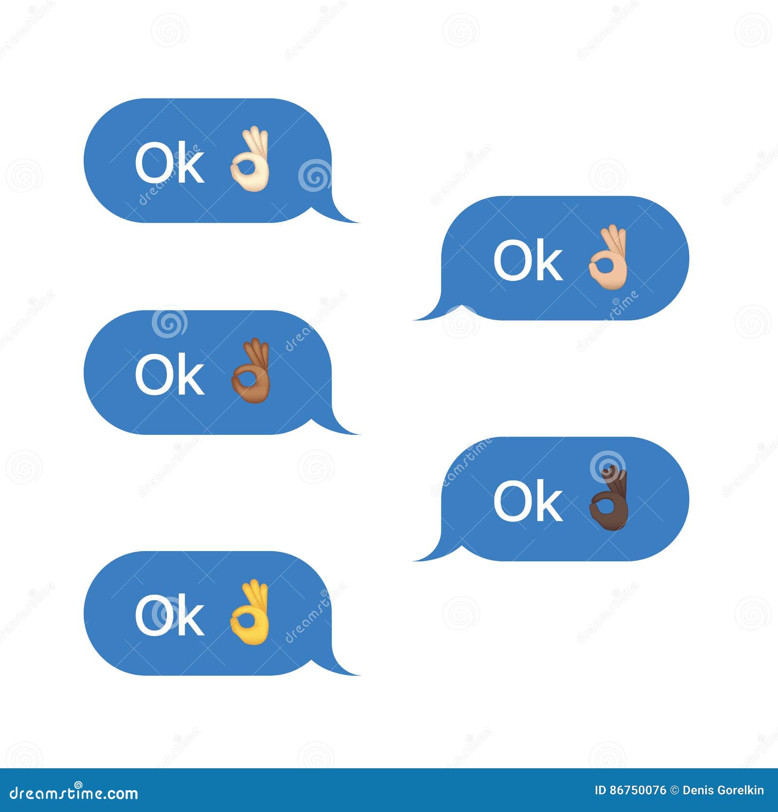 Set of SMS Bubbles Messages Stock Vector - Illustration of like ...