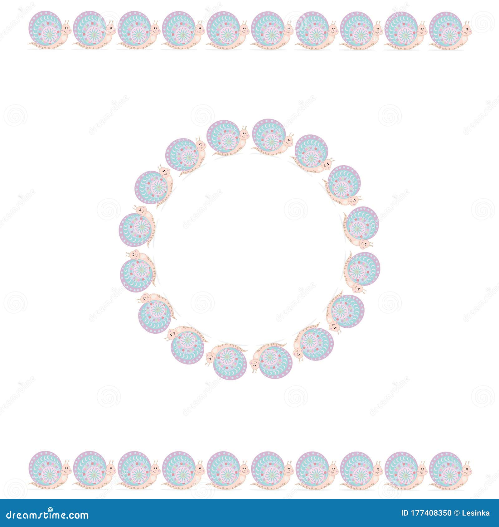 Set of snail frames stock vector. Illustration of abstraction - 177408350