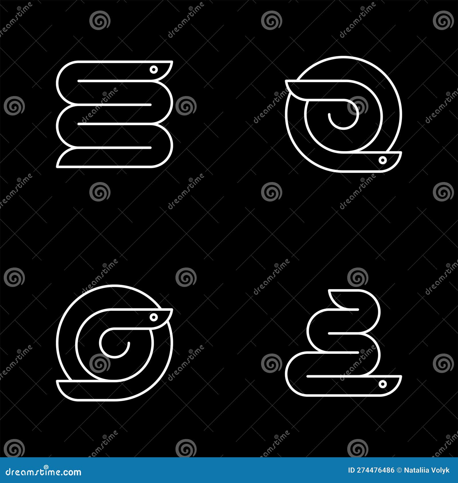 Set of Snake Logo stock vector. Illustration of design - 274476486