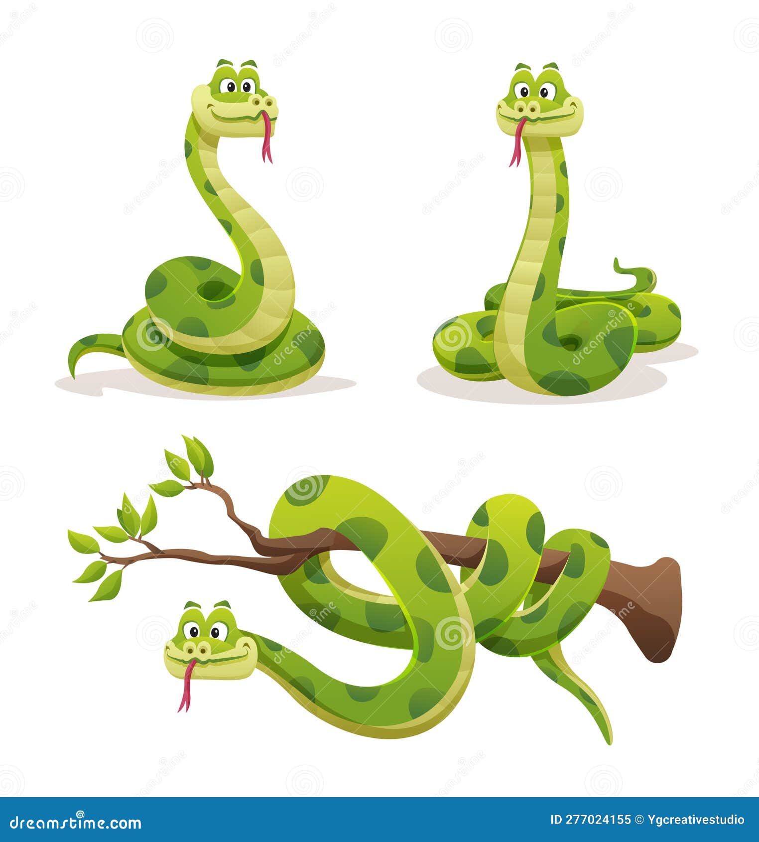 Set of Snake in Various Poses Stock Vector - Illustration of design ...