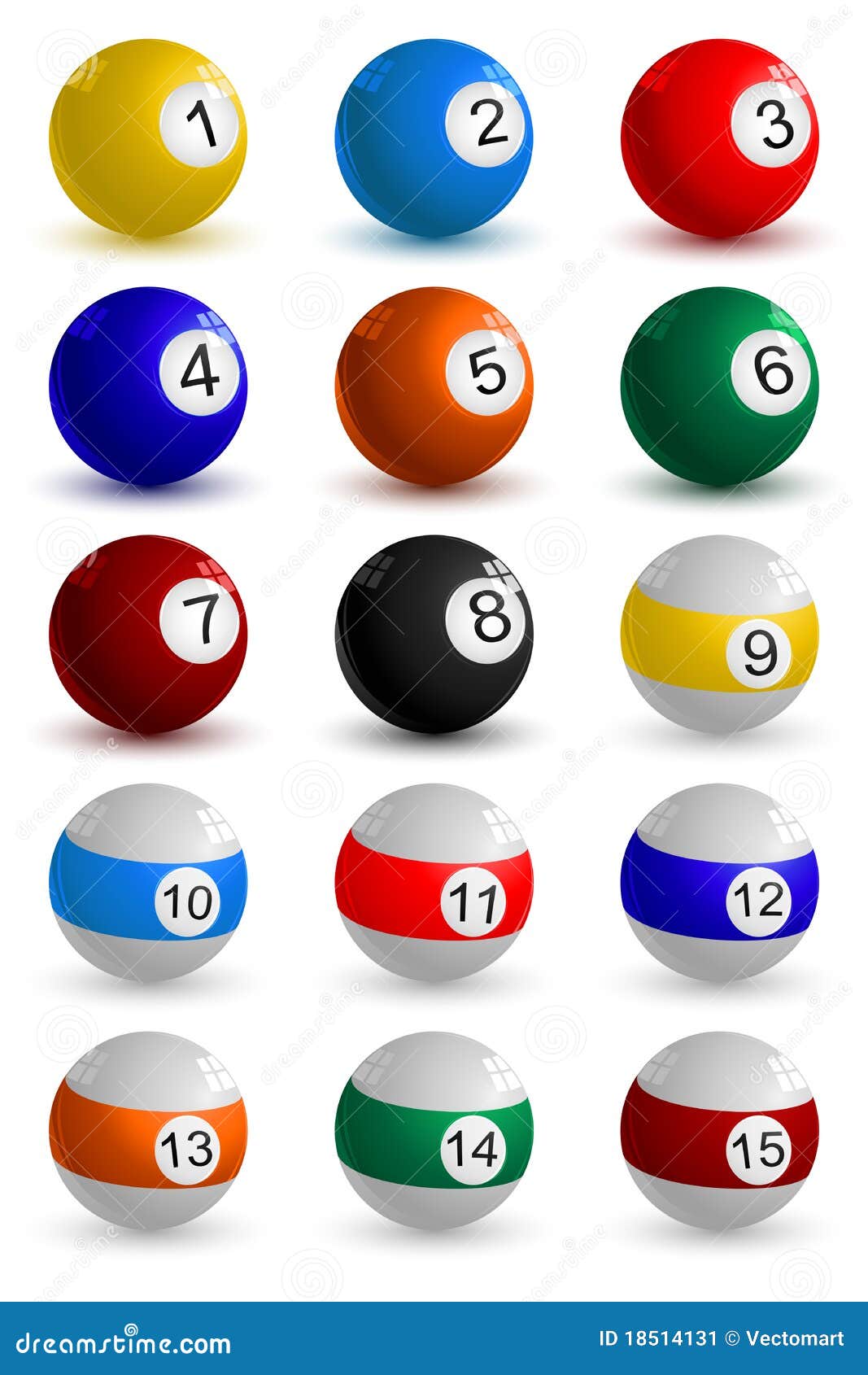 Set of Snooker Ball stock vector. Illustration of activity - 18514131