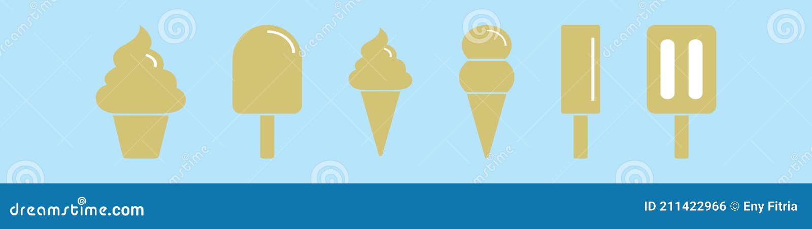 Set of Snow Cone Cartoon Icon Design Template with Various Models ...