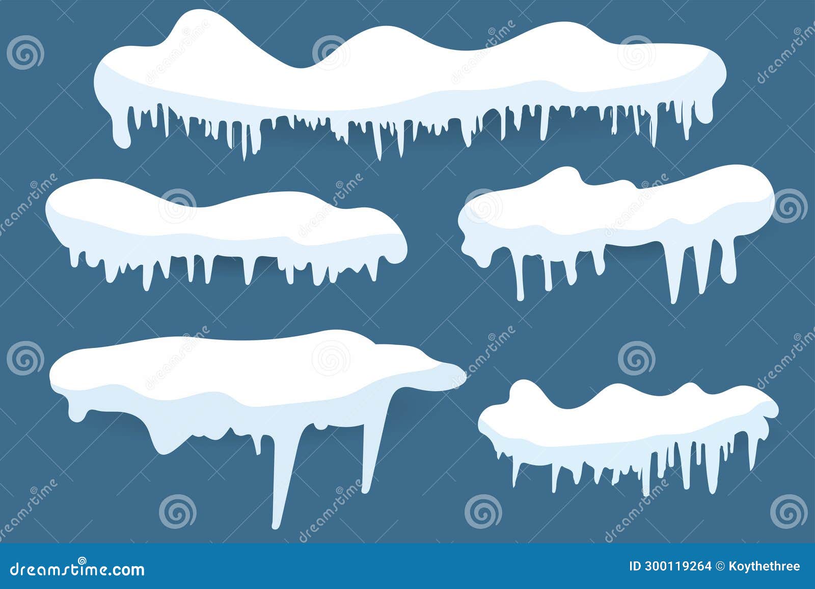 Set of Snow Ice Vector. Snow and Ice. White Blue Snow Pattern. Snow ...