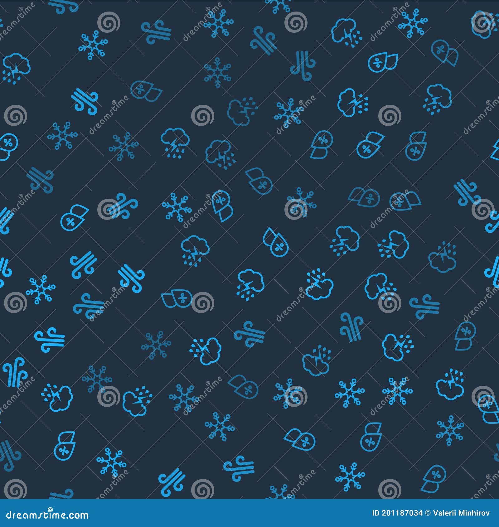 Set Snowflake, Cloud with Rain and Lightning, Water Drop Percentage and ...