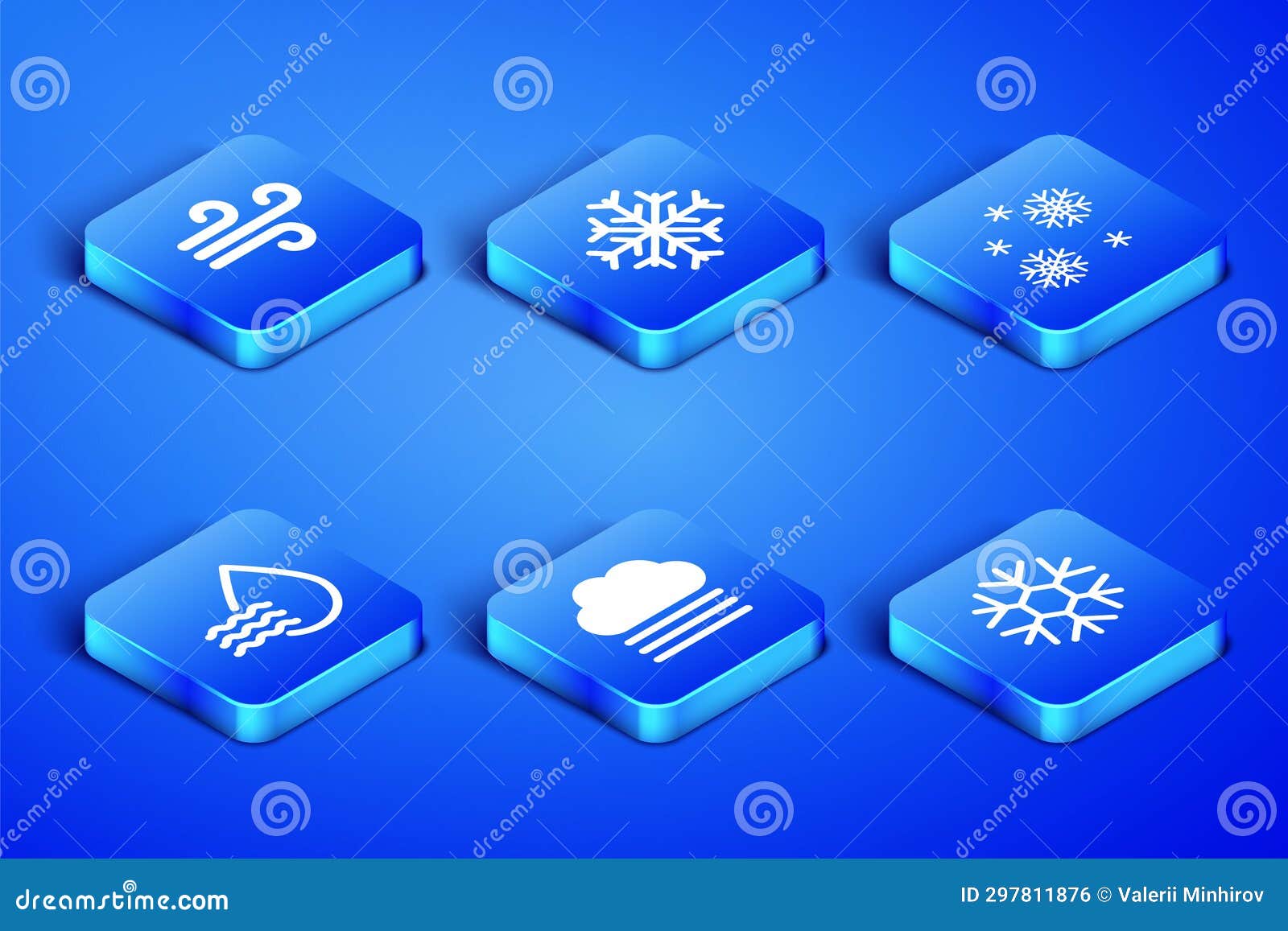 Set Snowflake, Wind, Fog and Cloud, Water Drop Percentage, and Icon ...