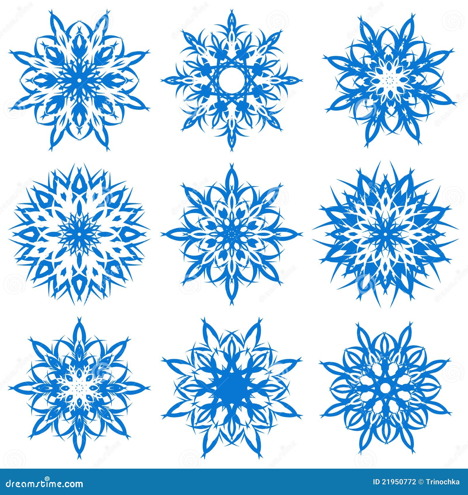 Set of snowflakes stock vector. Illustration of design - 21950772