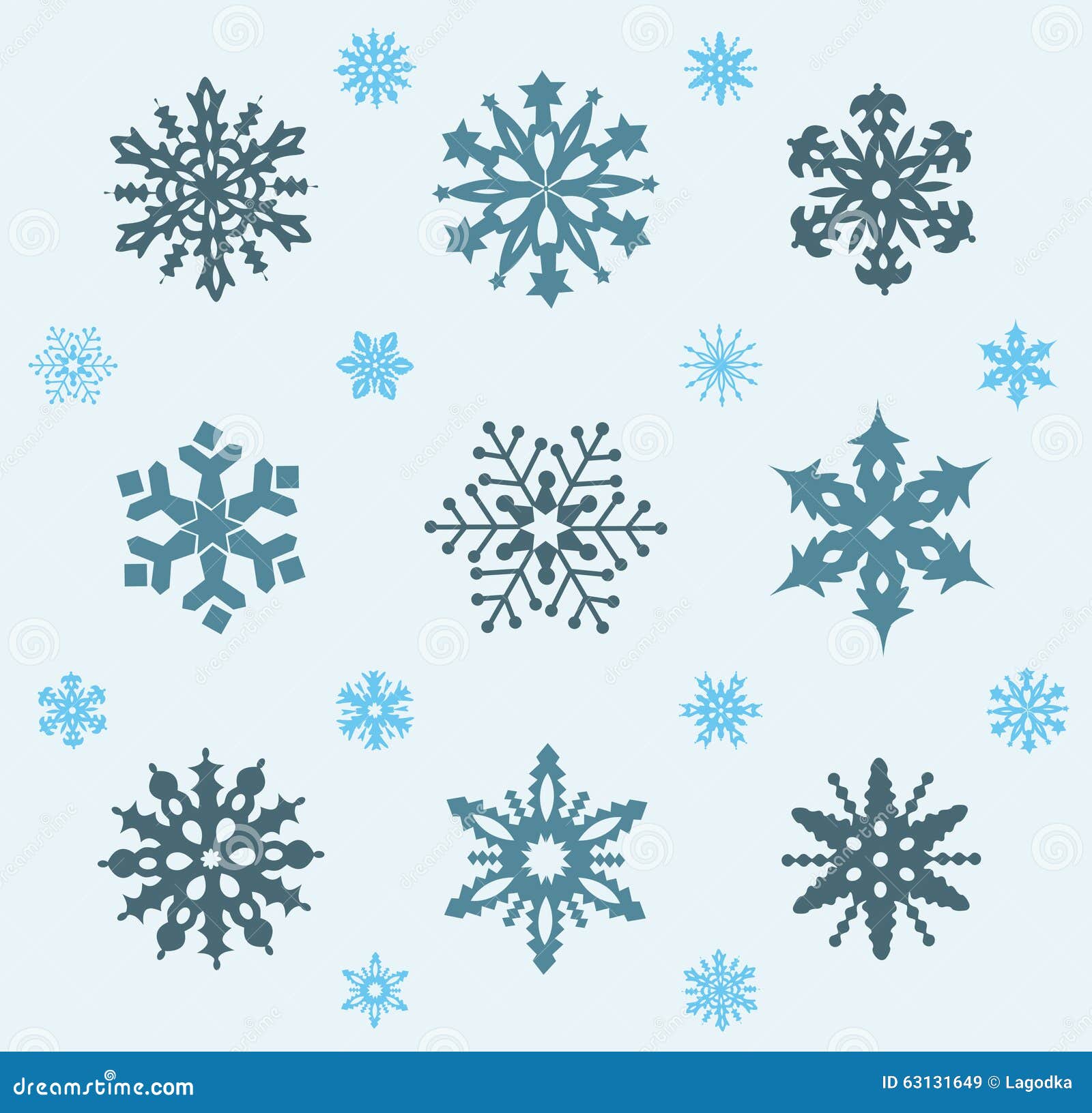 Set of snowflakes icons. stock vector. Illustration of wallpaper - 63131649