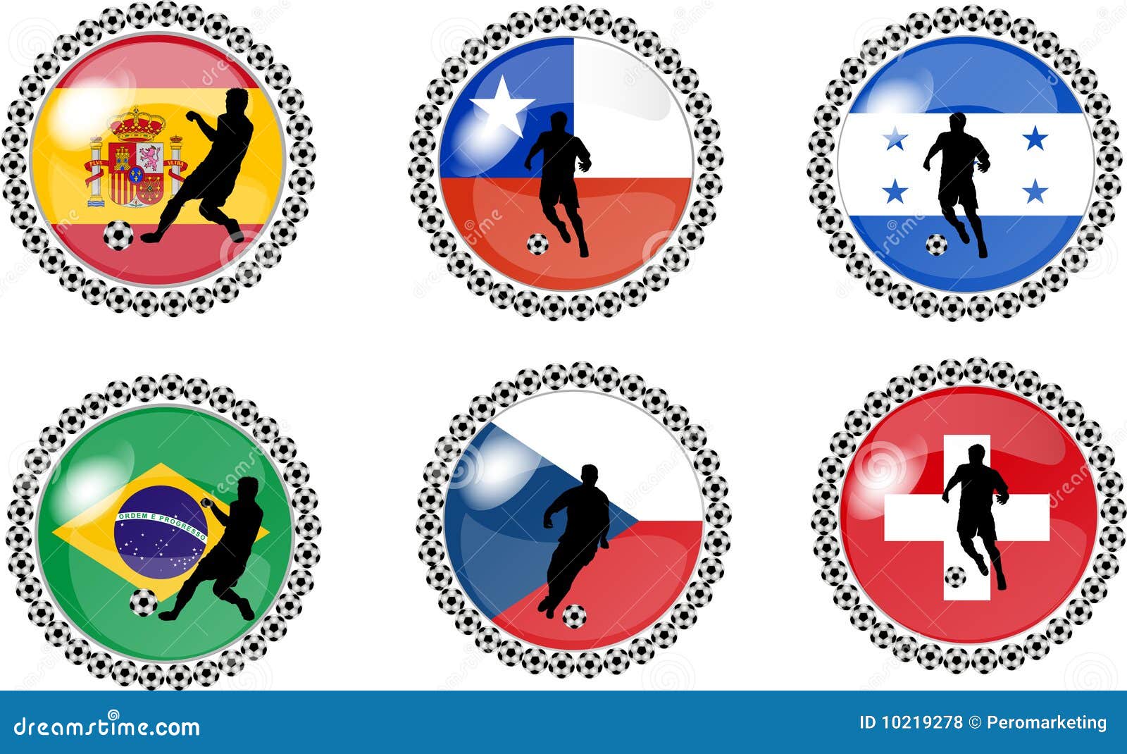 Set of soccer buttons 2 stock illustration. Illustration of contest ...