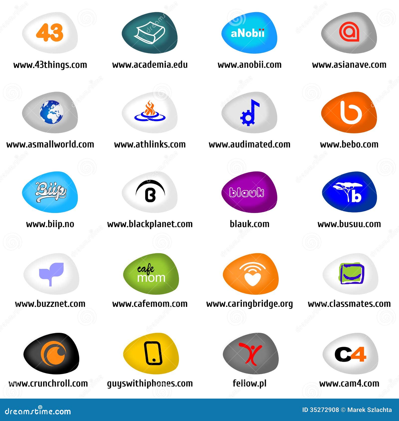 Set of Social Media Networking Icons Editorial Stock Photo ...