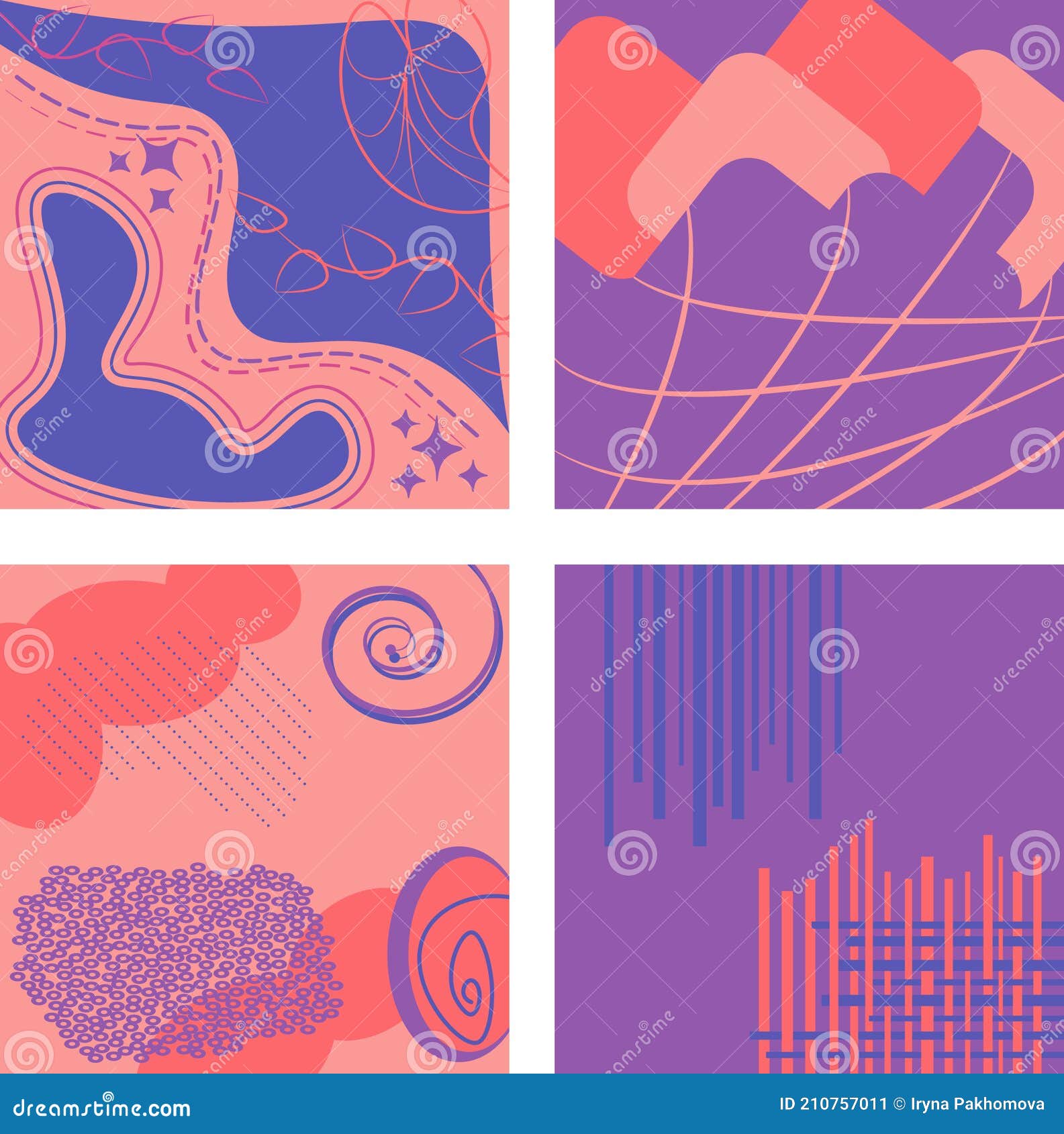 Set of Social Media Template Backgrounds Stock Image - Image of blue ...