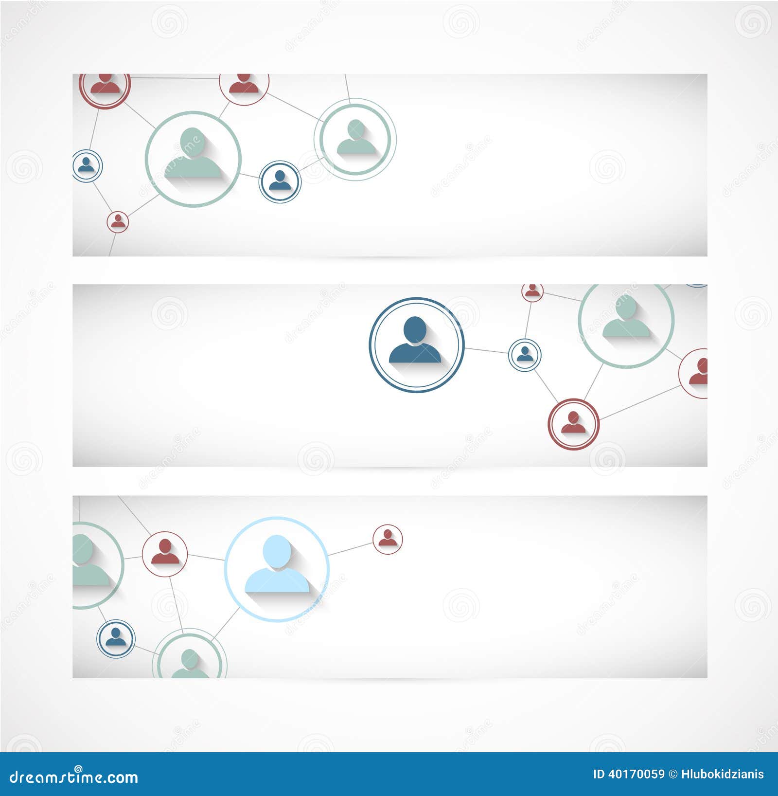Set of Social Network Banners Stock Vector - Illustration of business ...
