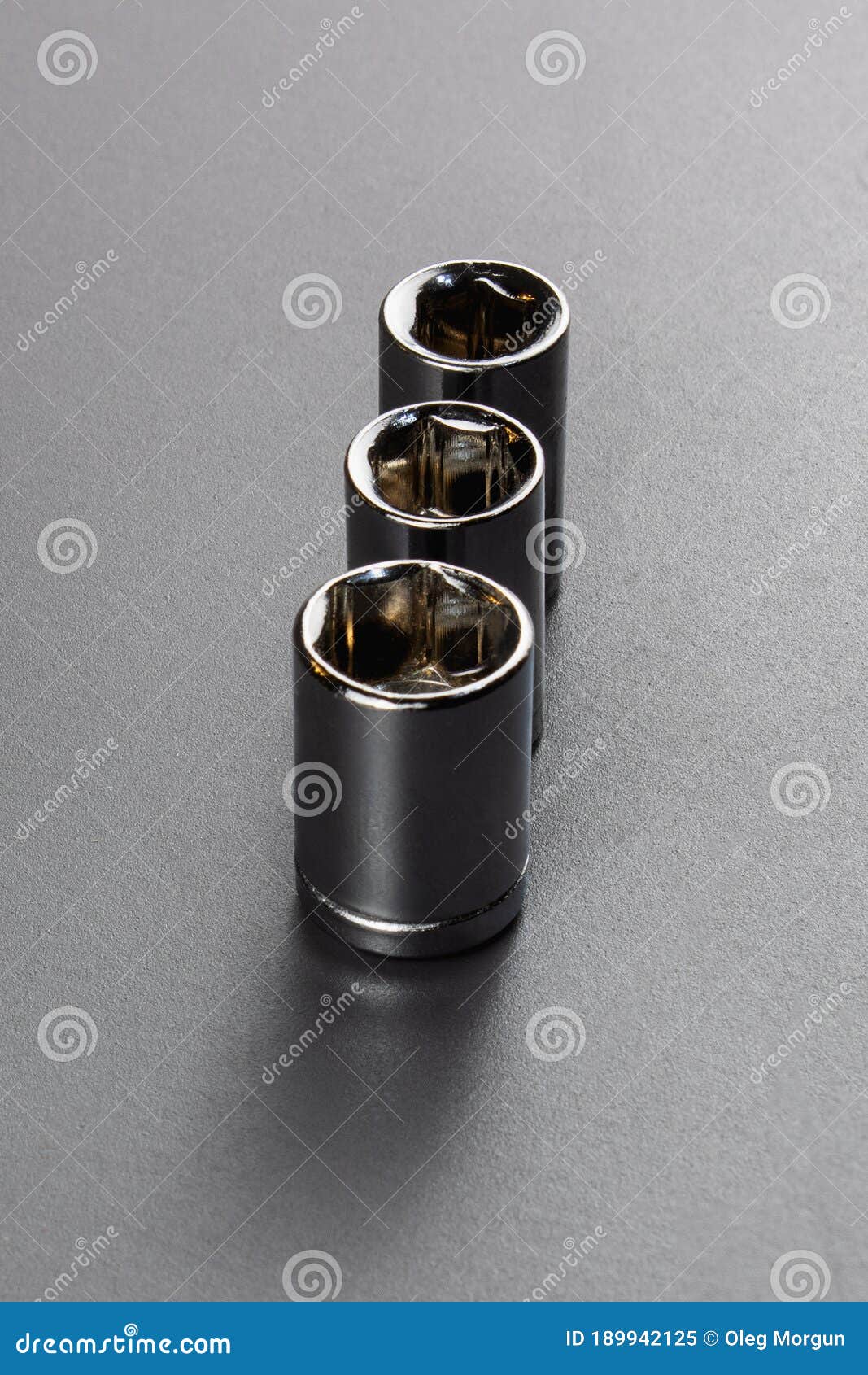 Set of Socket Heads for Loosening Bolts or Nuts Close-up Stock Image ...