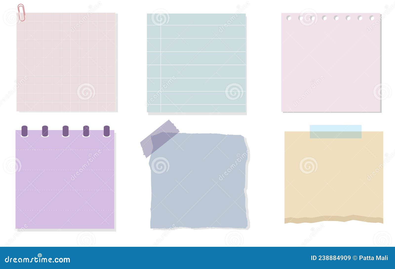 Memo Sticky Note Reminder Sheet Paper. Doodle Paper Frame, Check List ...