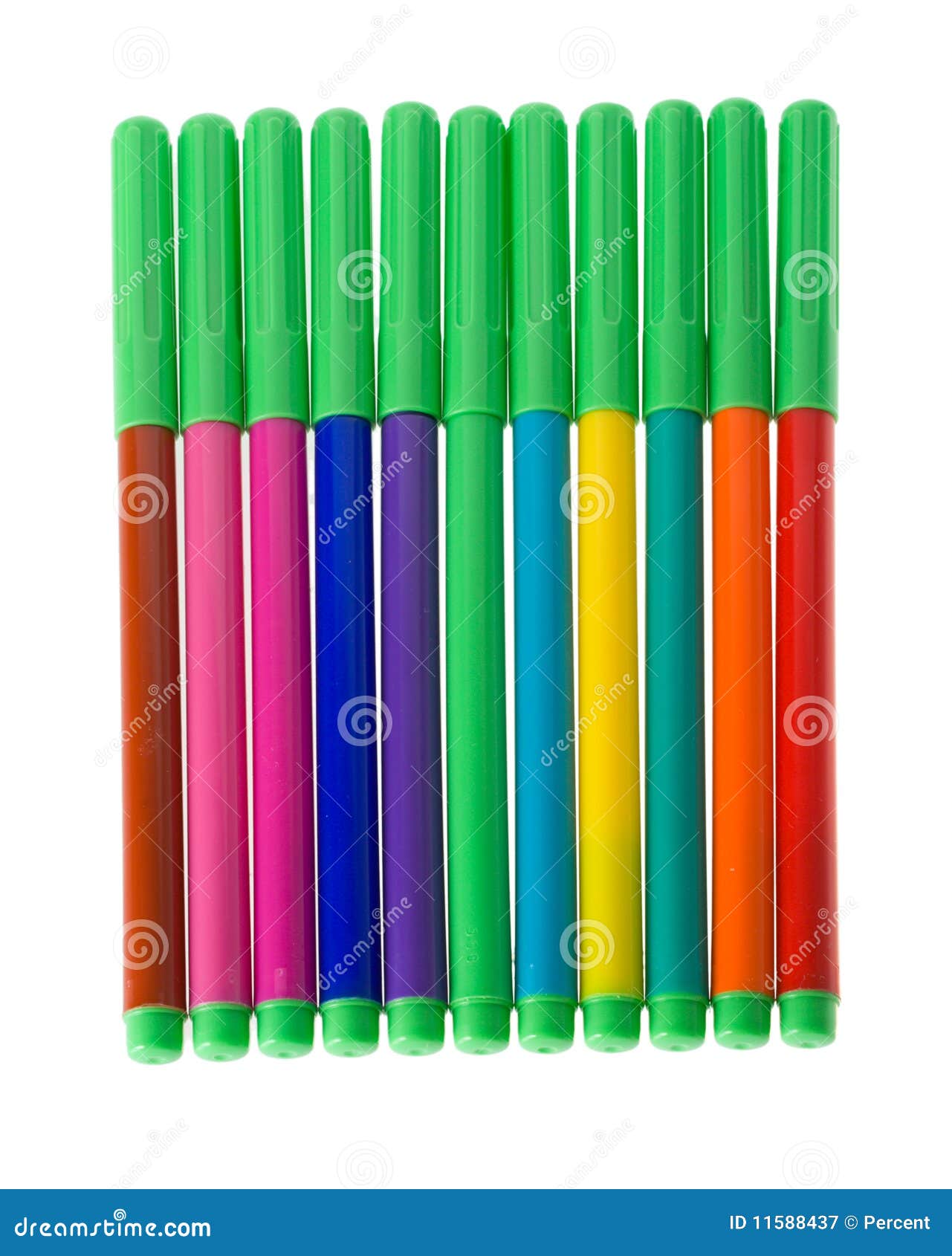 Set of soft-tip pens stock image. Image of close, paint - 11588437
