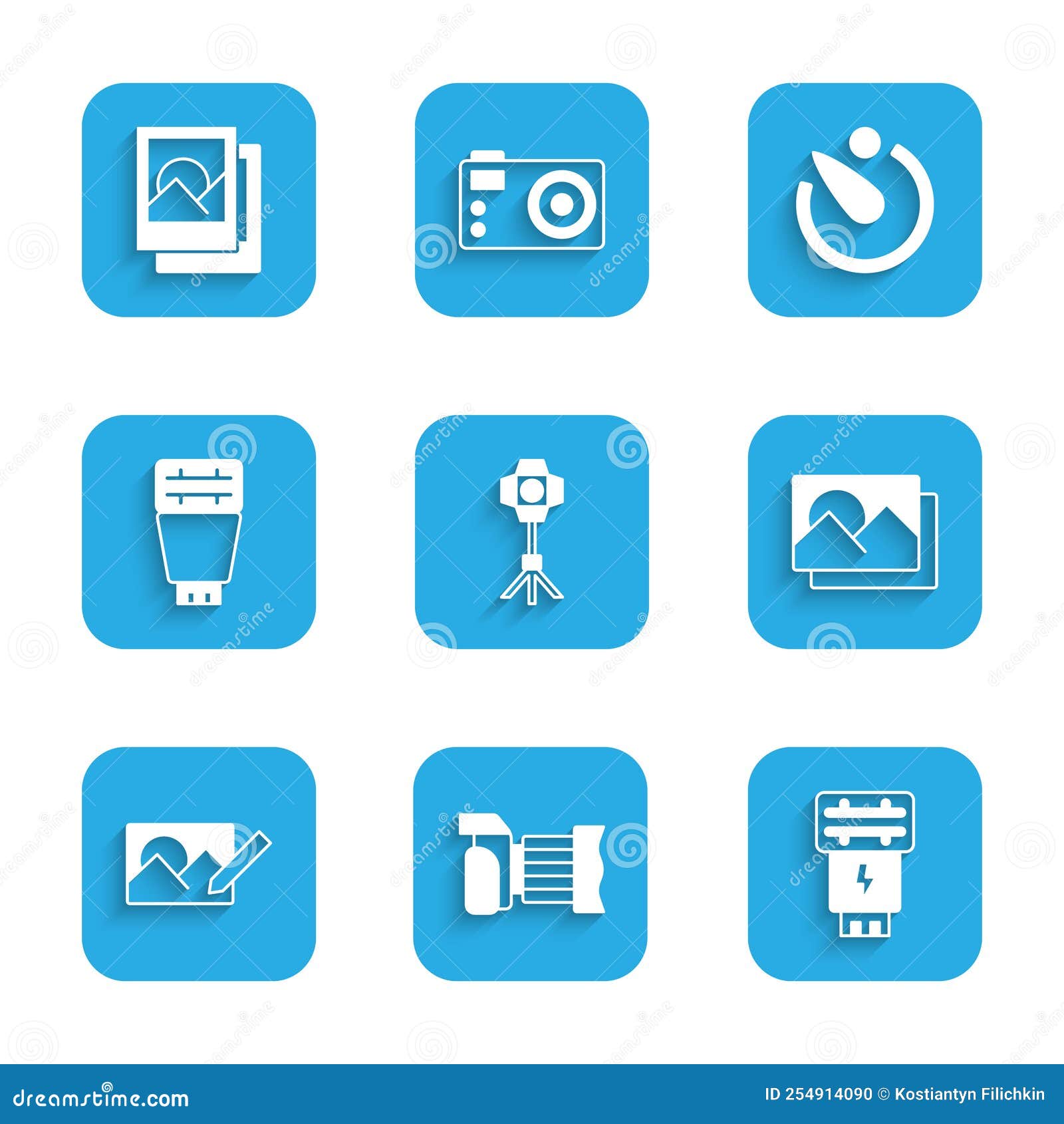 Set Softbox Light, Photo Camera, Flash, Frame, Retouching, Camera Timer ...